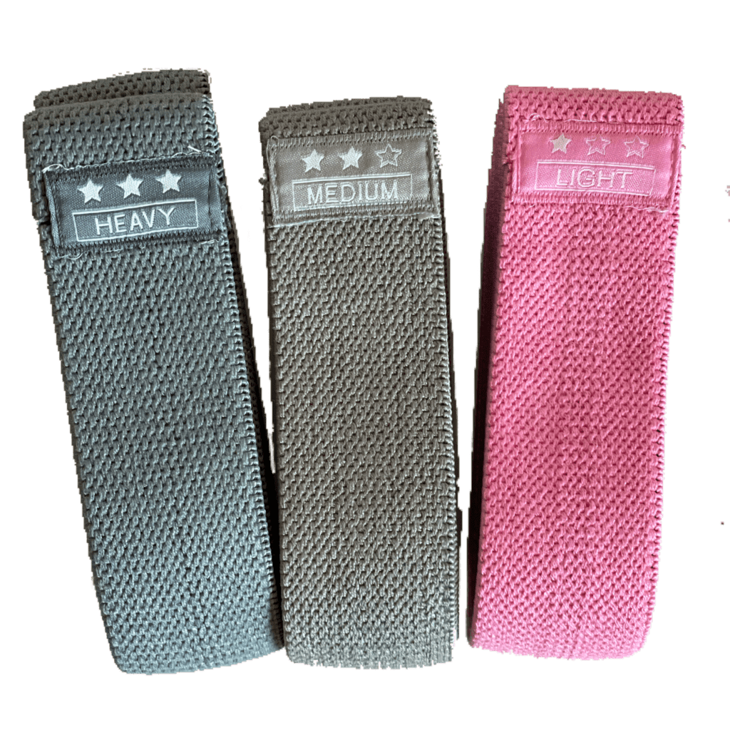 Elastik power band loop i stof - Sæt med 3 stk - NemHjem